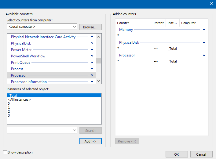 Windows Server Performance Monitor