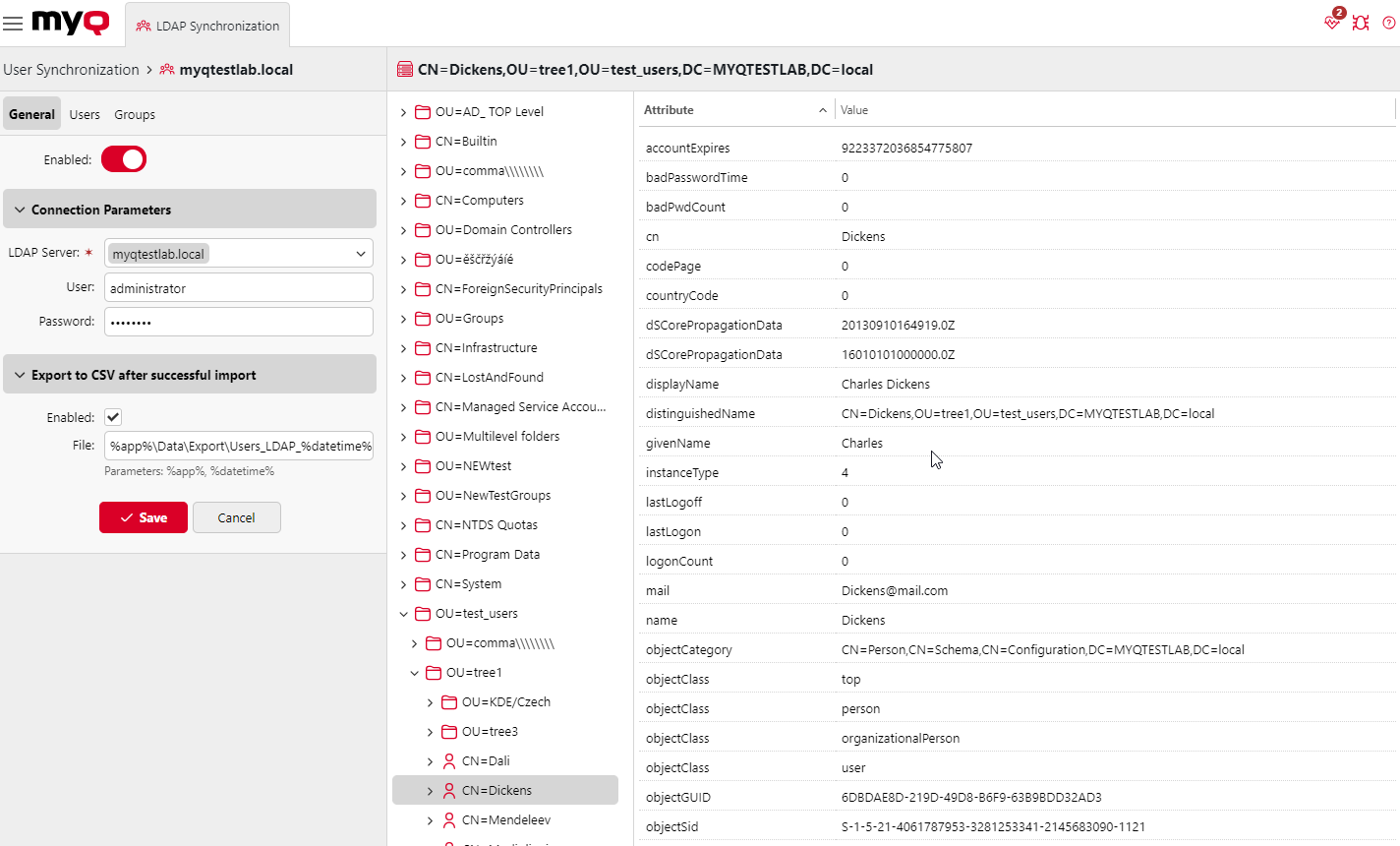 Setting up an LDAP Synchronization