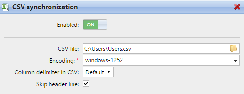 User synchronization from CSV files