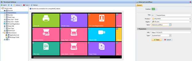 Adding ScannerVision as a Terminal action in MyQ
