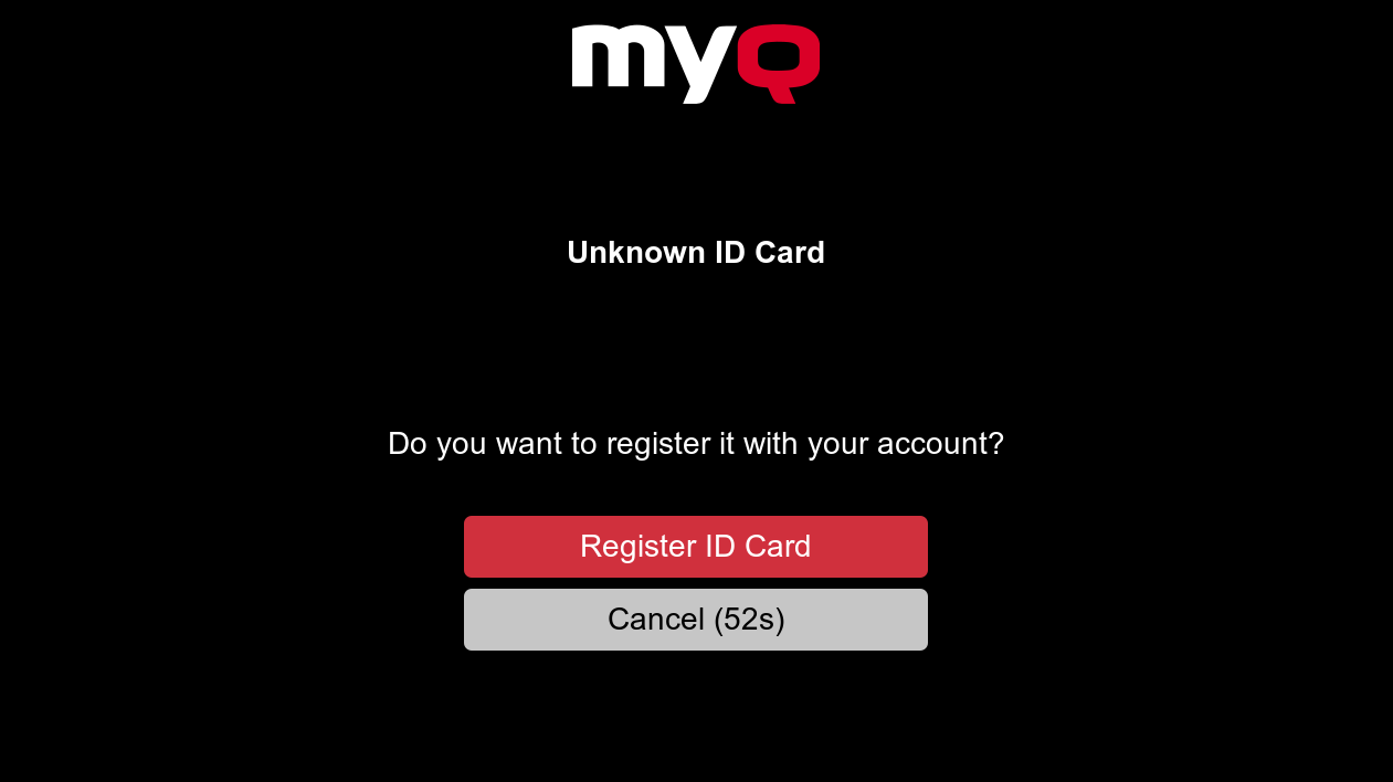 Unknown ID Card Registration