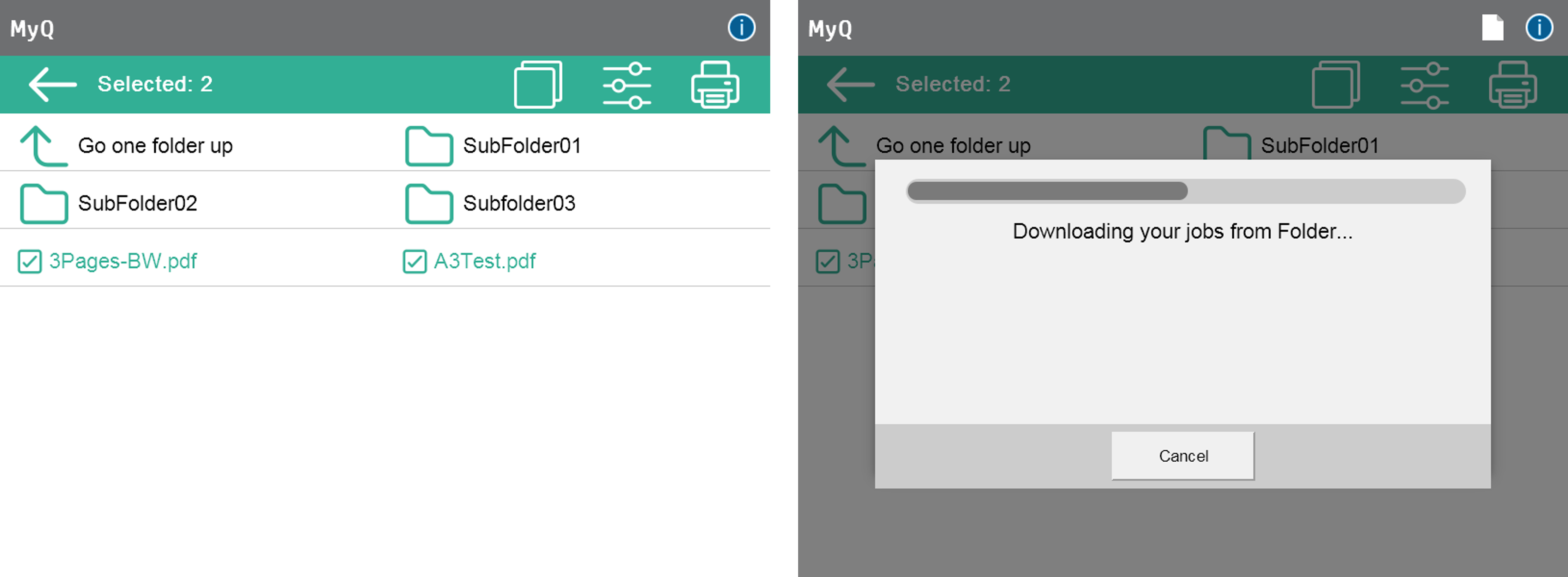 Easy Print Einstellungen