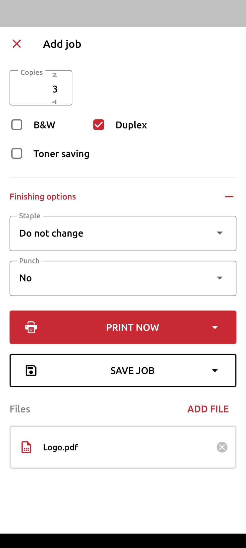 Print with the MyQ X app